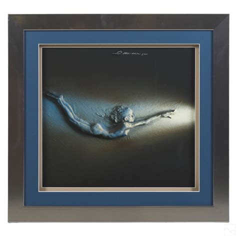 D Molinari Modern Abstract Female Nude 3d Painting Auction