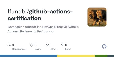 Github Ifunobigithub Actions Certification Companion Repo For The