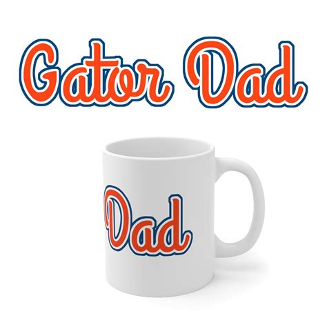 Cursive Gator Dad Florida Gators Coffee Mug Tailgator Central