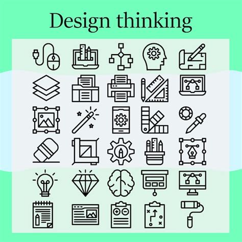Premium Vector Design Thinking Icon Pack