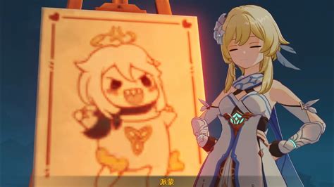 Genshin Impact Albedo Drawing Paimon Youtube
