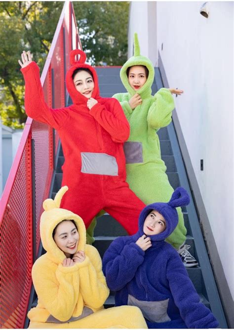 Cod Teletubbies Series ชุดเทเลทับบี้ ชุดเล่นตามบทบาท ชุดน้องสาวนุ่มหนา พร้อมส่งทุกสี Shopee