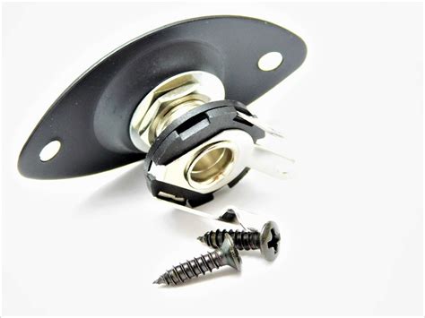 Electric Guitar Jack Plate Input Output Jackplate Oval For Telecaster