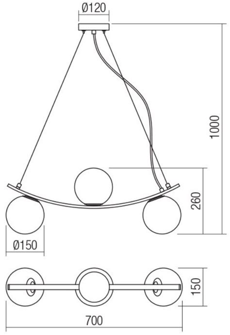 Пендел Smarter Volley 01 2717 Ip20 E14 3x28w златист мат Ozonebg