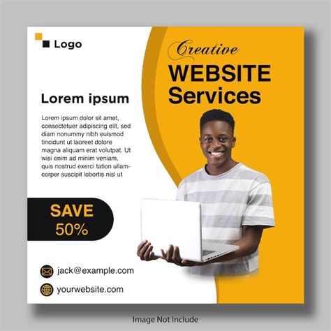 Premium Vector Website Services Social Media Post Design