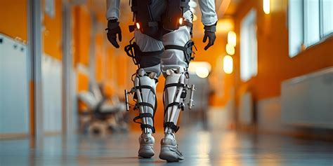 Premium Photo Individual In Bone Fracture Exoskeleton Showcasing