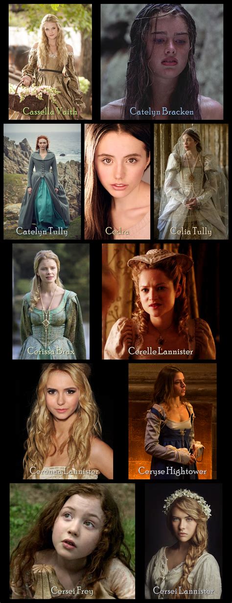 Asoiaf Fancasting Every Named Female Character A Song Of Silks