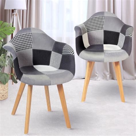 Idmarket Lot De 2 Chaises De Salle à Manger Sara Scandinaves Patchworks