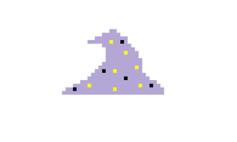 Cute Wizard Hat Pixel Art