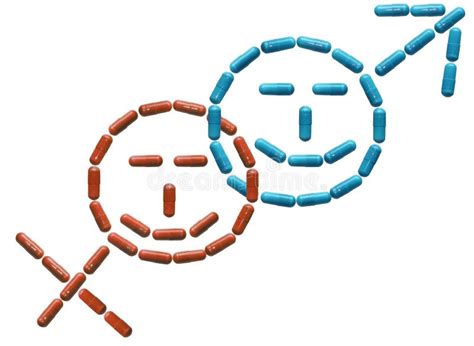 Tablets Are Lined In A Female And Male Symbols With A Joyful Smiley