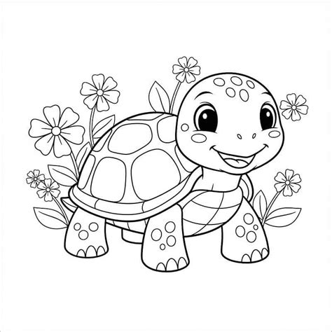 Planse De Colorat Cu Broasca Testoasa