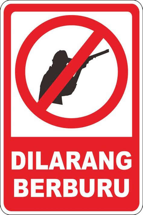 Jual Rambu Dilarang Berburu 40cm X 60cm 35cm X 50cm Plat Acp 3mm 35cm X 50cm Di Seller
