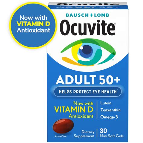 Ocuvite Adult 50 Eye Vitamin And Mineral Supplement 50 Minigels