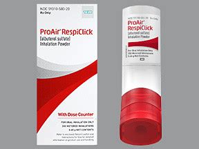 Proair Respiclick Inhal Powder Aerosol Powder Breath Activated Teva