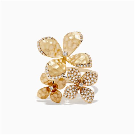 Effy Doro 14k Yellow Gold Diamond Floral Ring