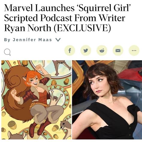 Pin By Spencer Davis On Milana Vayntrub Squirrel Girl Podcasts Writer