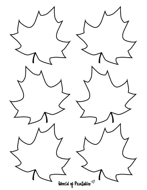 37 Printable Leaf Templates Outlines And Shapes Free World Of