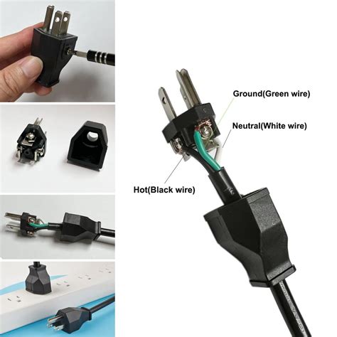 Thinkstar 2 Pole 3 Wire Grounding Plug Extension Cord Straight Blade