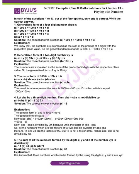 Ncert Exemplar Class 8 Ncert Exemplar Maths Solutions Chapter 13