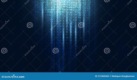 Modern Binary Computer Codes In Abstract Technology Background Cartoon Vector Cartoondealer