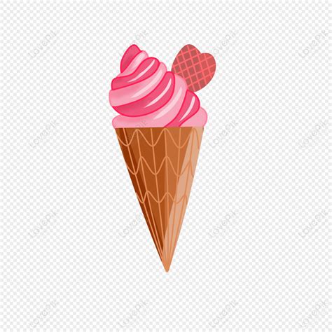 딸기 아이스크림 Png 일러스트 무료 다운로드 Lovepik