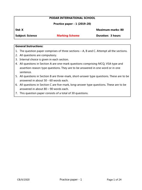 As Cb X Science Practice Paper 1 Pdf Electromagnetic Induction
