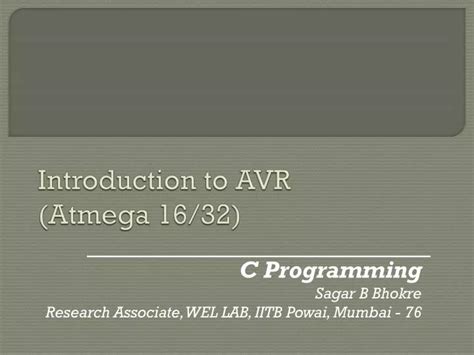 PPT Introduction To AVR Atmega 16 32 PowerPoint Presentation Free Download ID 6663485