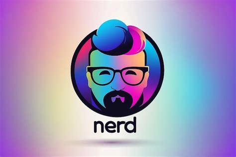 Gradient Creative Nerd Logo Template Premium Ai Generated Image