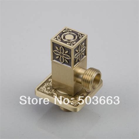 Torayvino Antique Brass Bathroom Brass Angle Stop Grandado