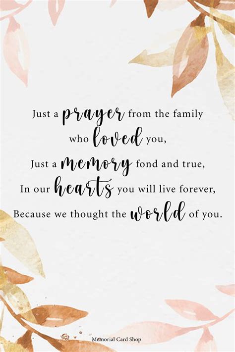 Memorial Poems Tribute Funeral Poems Short Prayers In Loving Memory
