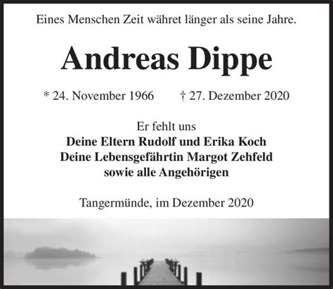 Traueranzeigen Von Andreas Dippe Abschied Nehmen De
