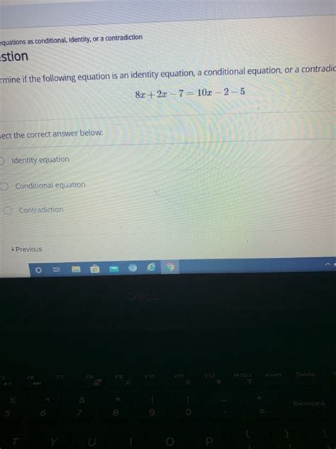 Solved Equations As Conditional Identity Or A Contradiction
