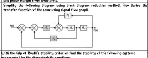 Simplify The Block Diagram And Derive The Transfer Function Using Signal