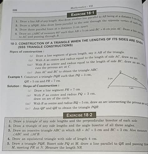 226mathematics viiexercise 18 13 draw three parallel lines at a dis