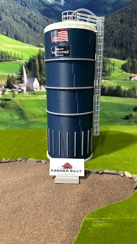 20 Ft Harvestore Hay Silo 164 Scale Model Toy Etsy