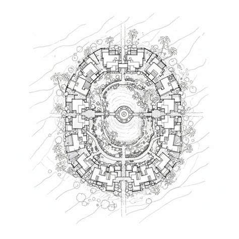 Architectural Floor Plan In A 3d Perspective Showcasing A Detailed
