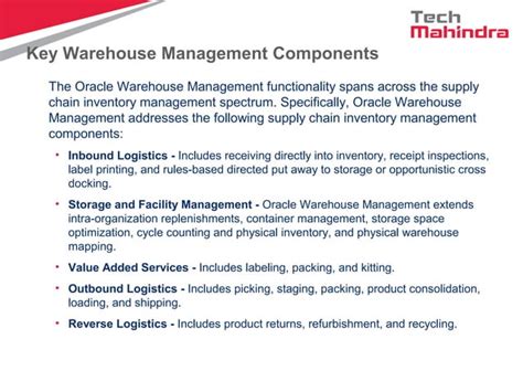 oracle wms and oracle msca overview ppt operating systems