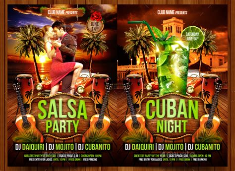 Salsa Flyer Templates Free And Premium Psd Illustrator Formats