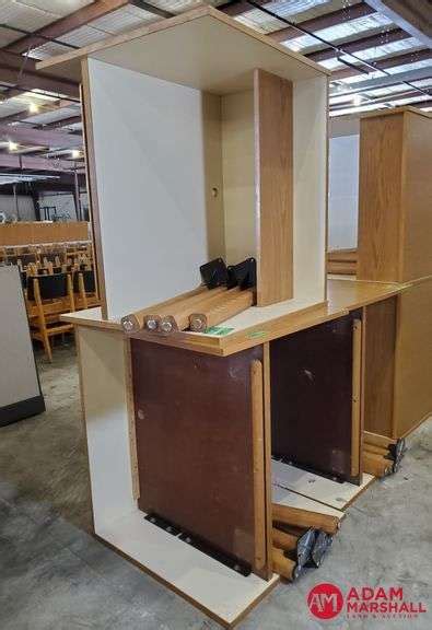 3 Wooden Laminate Single Cubby Desks 30w X 36d X 30h Disassembled Legs Adam Marshall