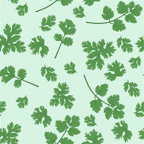 Premium Vector A Seamless Pattern Of Coriander Food And Vegeatable