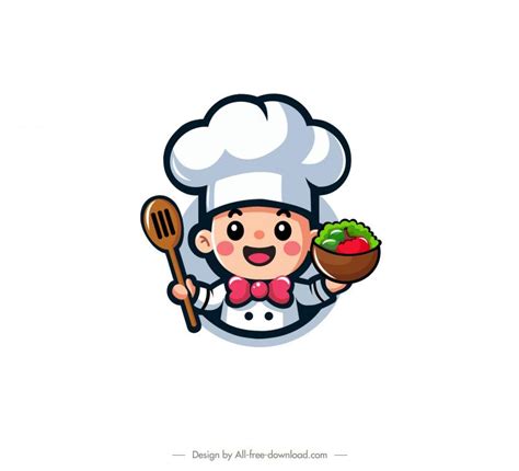 Chef Logo Design Elements Ctue Smiling Man Face Vectors Images Graphic Art Designs In Editable