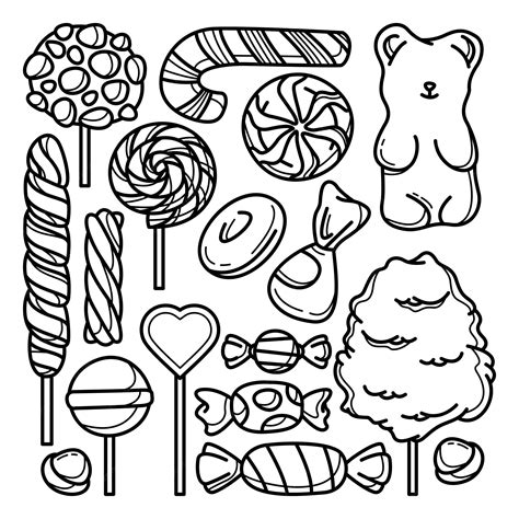 Premium Vector Collection Of Candy Doodles