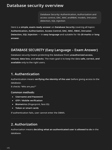Database Security Essentials Explained Pdf Databases Access Control