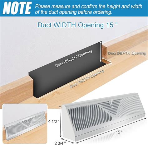 S For Walls Truaire 15 Inch C115sw Duct Opening Measurements Supply