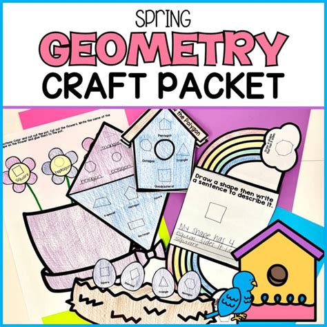 Spring Third Grade Geometry Crafts Math Review Polygons Quadrilaterals