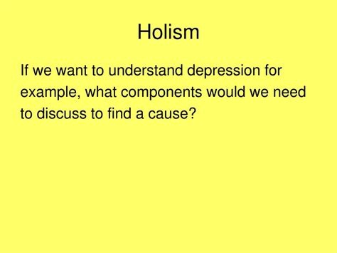 Ppt Holism Vs Reductionism Powerpoint Presentation Free Download