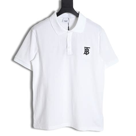 Burberry Classic Tb Embroidered Logo Short Sleeved Polo Shirtburberry