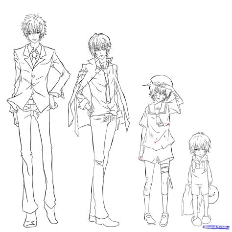 Anime Boy Full Body Drawing At Explore Collection