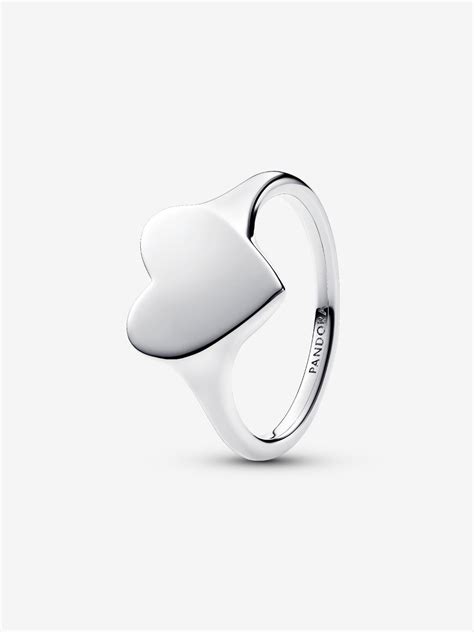 Engravable Heart Ring Sterling Silver Nine Emotions Ltd