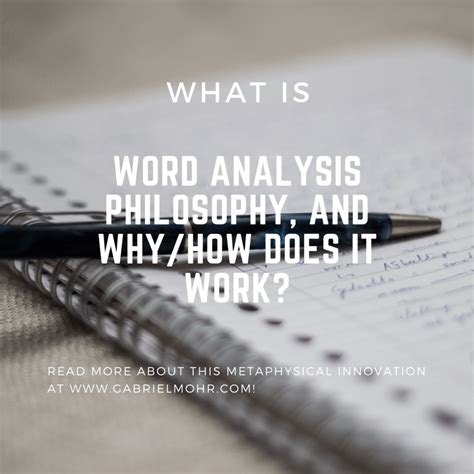 Word Analysis Philosophy Wap What It Is And Howwhy It Works Gabriel Mohr